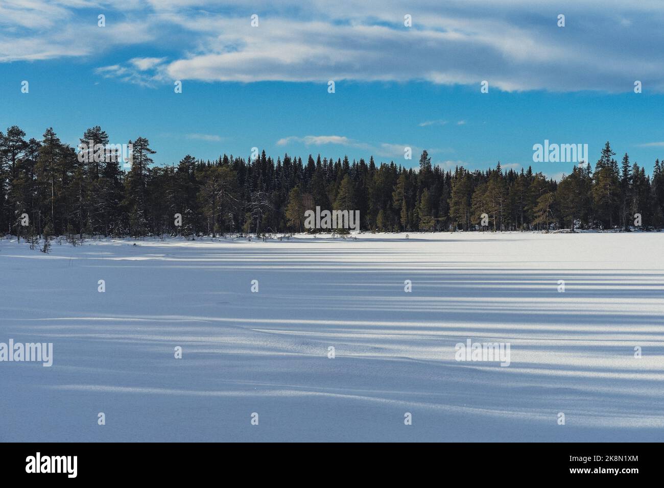 Ice on Store VÃ¥lsjÃ¸en Lake up in the TotenÃ¥sen Hills, Norway Stock ...