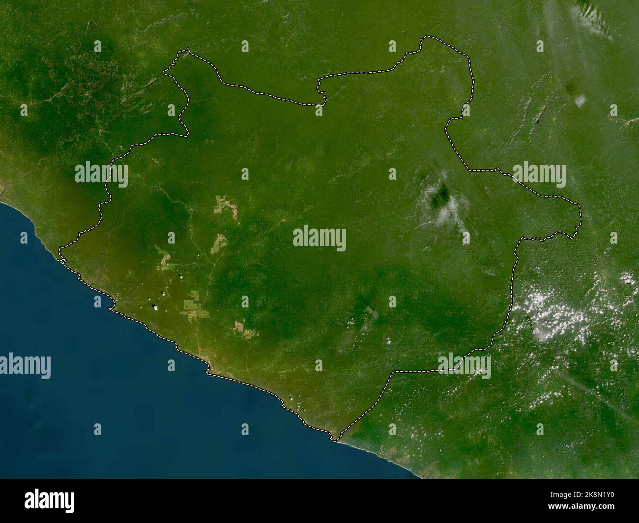 Sinoe, county of Liberia. Low resolution satellite map Stock Photo - Alamy