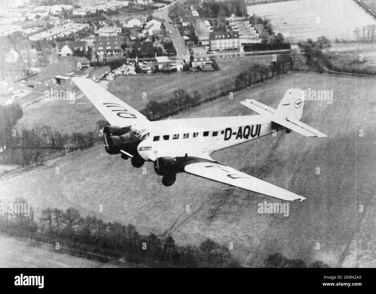 Oslo 19870525: This Junker 52 aircraft with German marks was the first ...