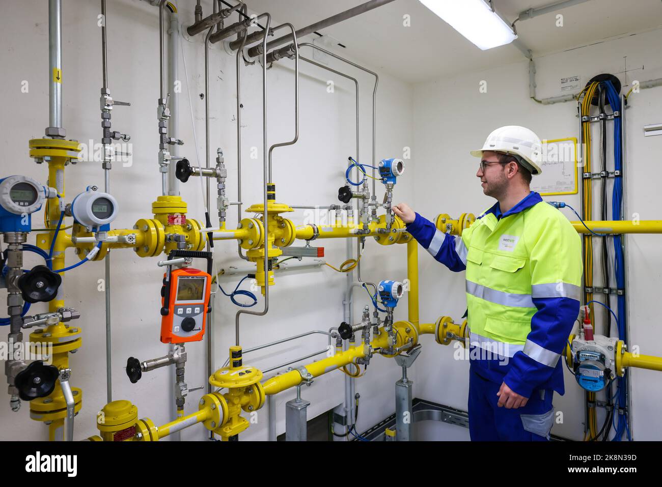 Holzwickede, North Rhine-Westphalia, Germany - Natural gas network for ...
