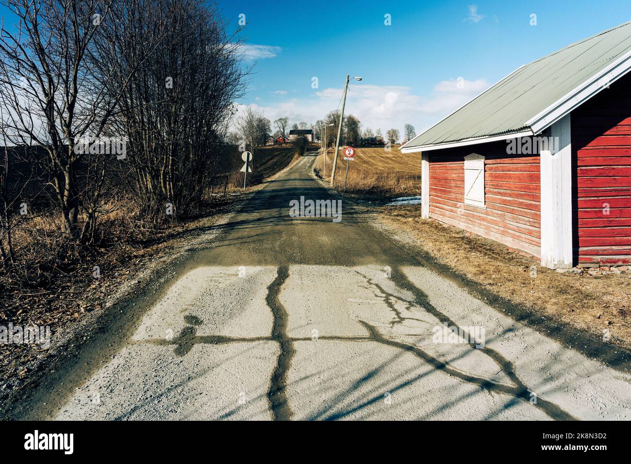 a rural gravel road in spring Stock Photo - Alamy