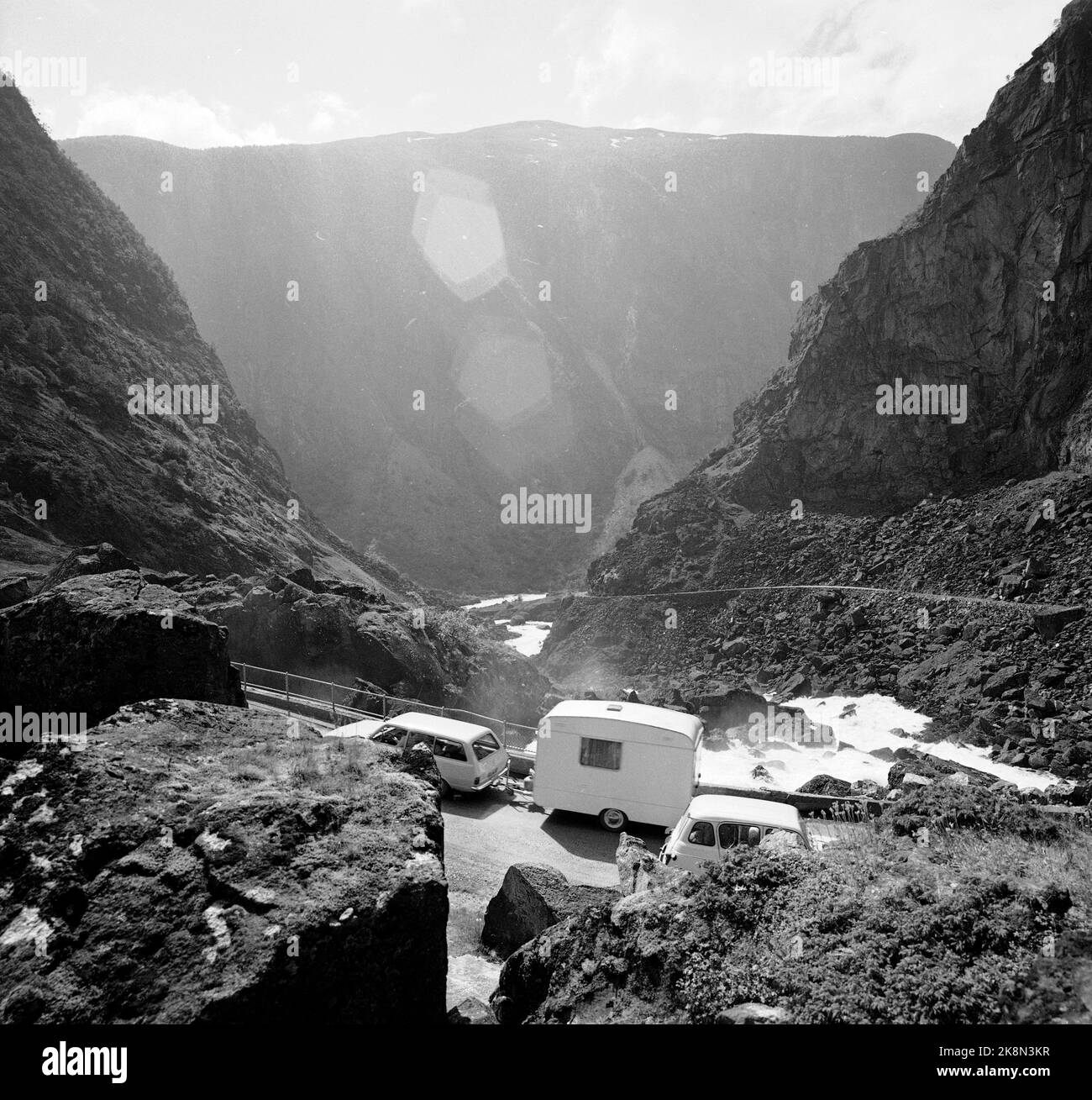 Måbødalen, Hordaland in the summer of 1968 Vøringsfossen with its 182 ...