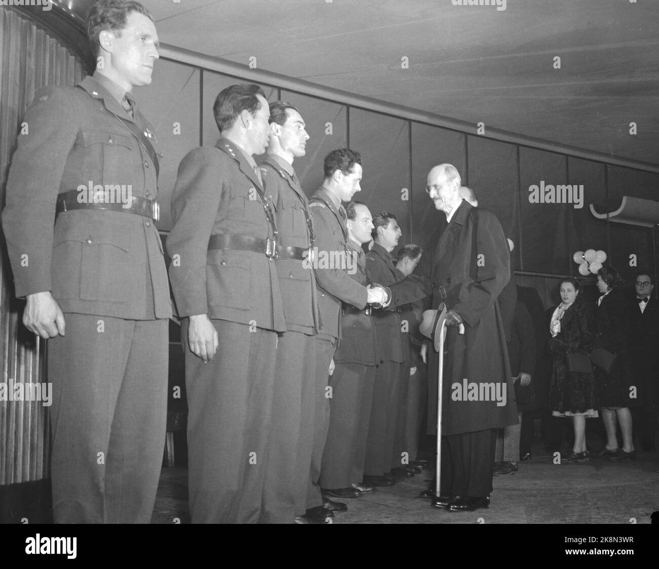 Oslo. The heavy water boters lined up before the premiere of the movie ...