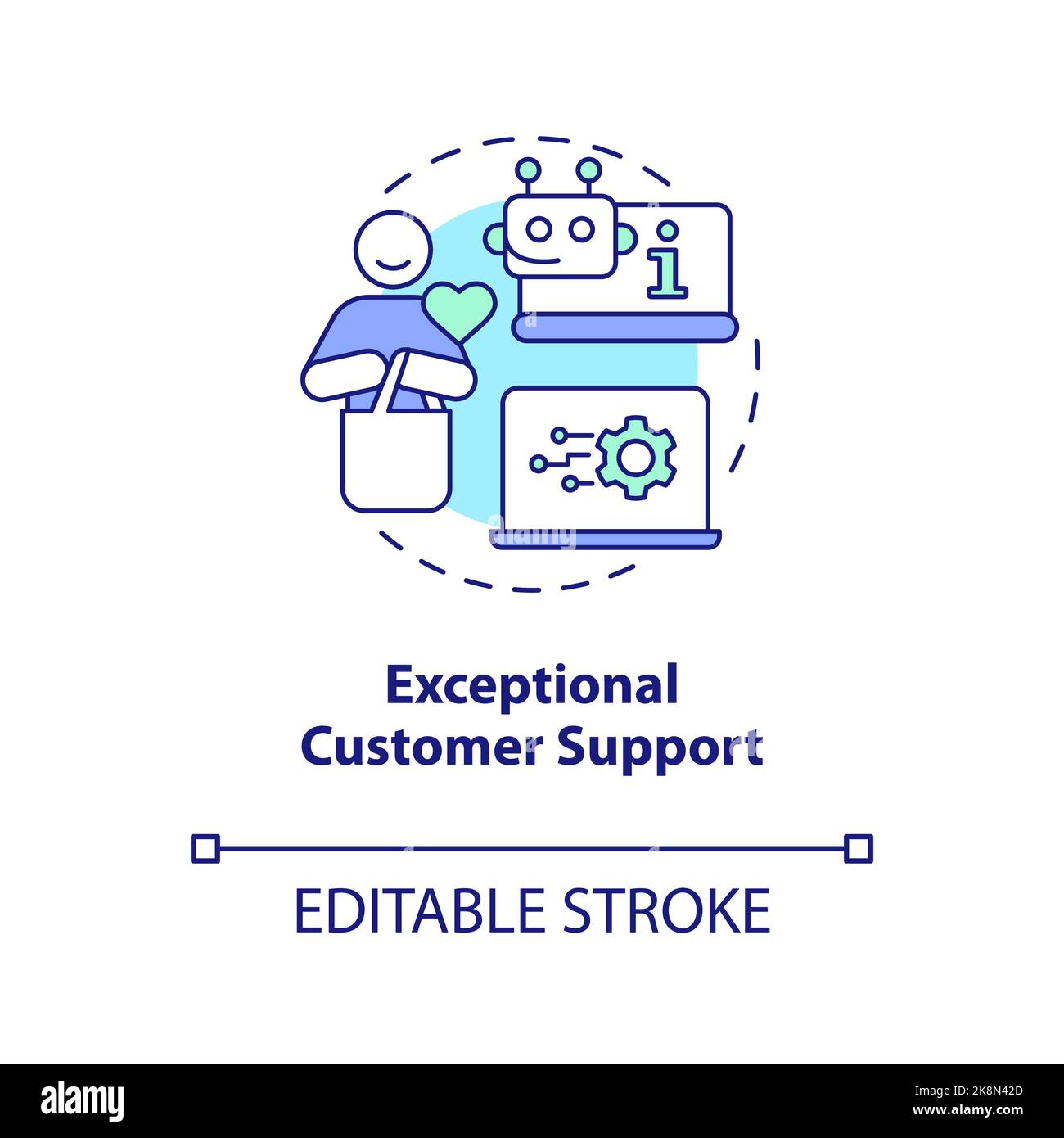 Exceptional customer support concept icon Stock Vector Image & Art - Alamy