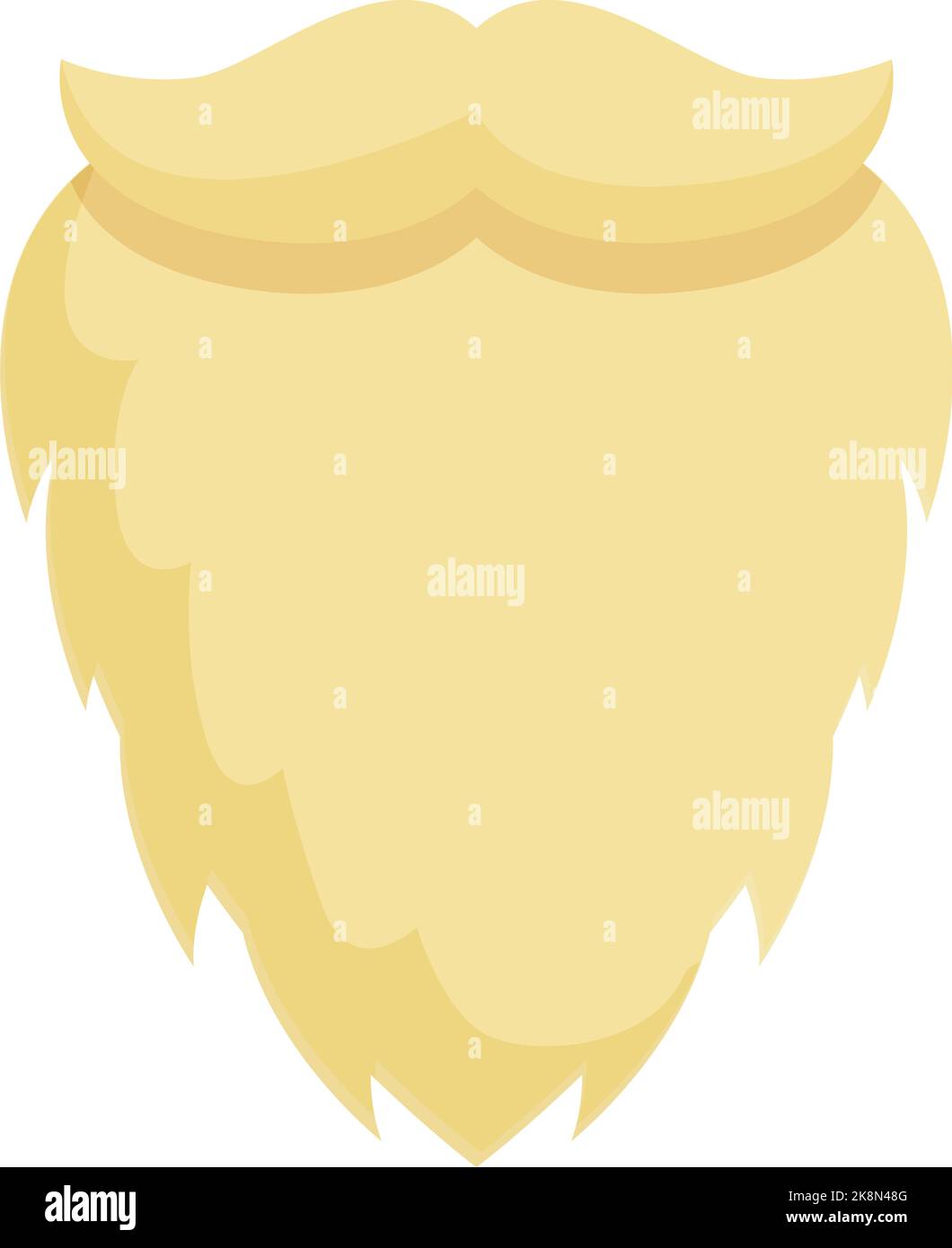 White beard icon cartoon vector. Santa beard. Costume claus Stock ...