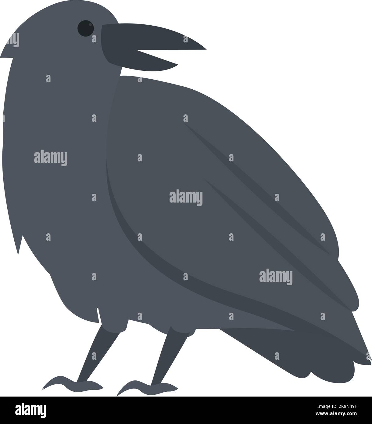 Horror bird icon cartoon vector. Raven bird. Crow flight Stock Vector ...