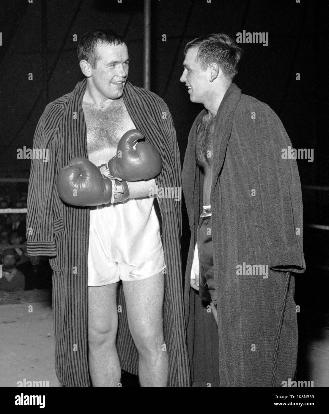 Oslo 19590313 boxing event at Jordal Amfi. Well -known Swedish boxing ...