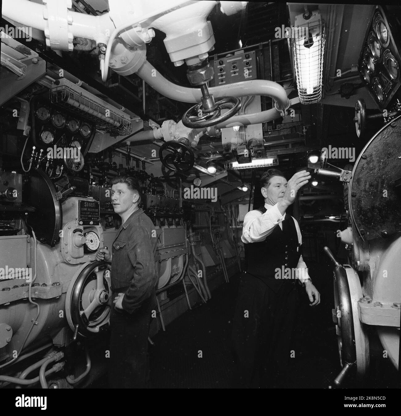 Newcastle, the UK May 1956. The Norwegian American line's new flagship ...