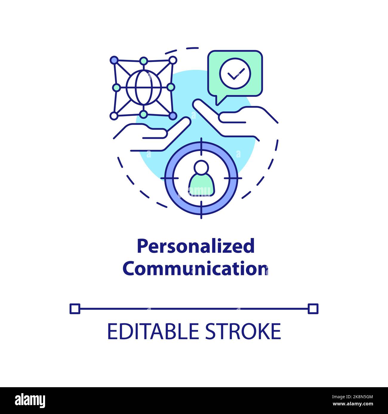 Personalized communication concept icon Stock Vector Image & Art - Alamy