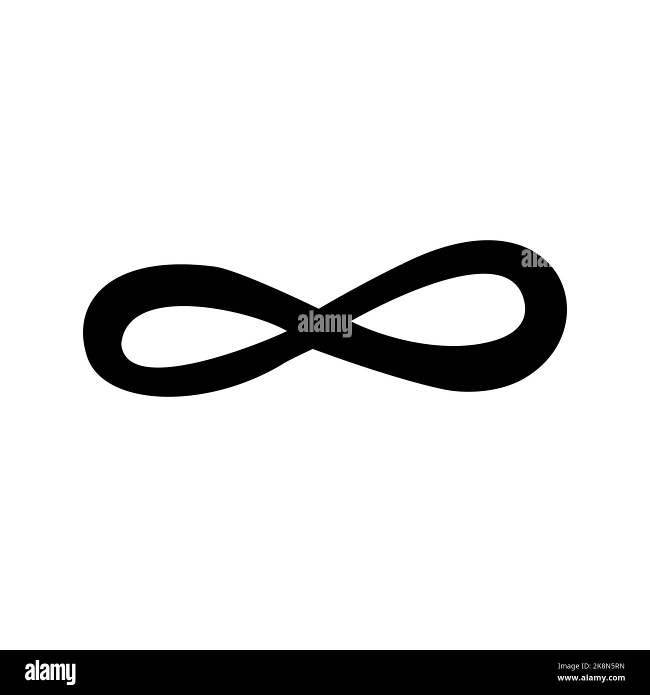 Vector hand drawn doodle sketch infinity sign isolated on white ...