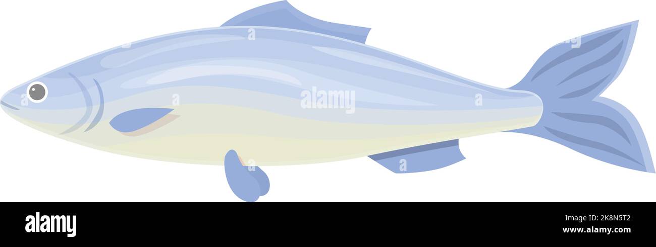 Raw fish icon cartoon vector. Animal food. Aquatic product Stock Vector ...