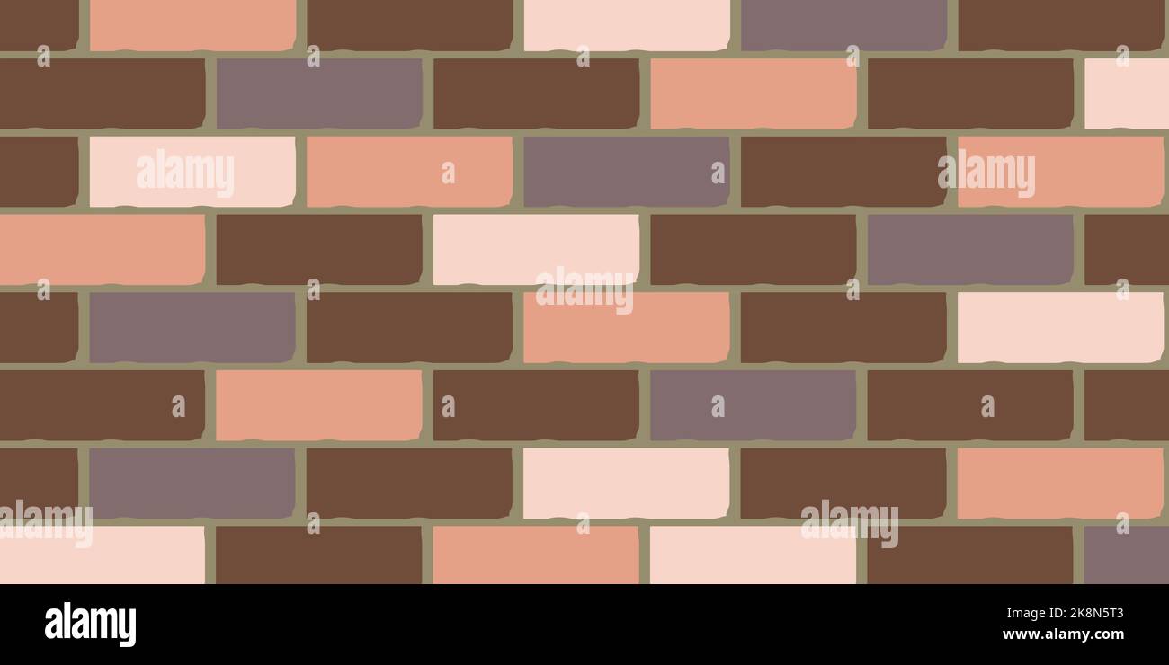 A brick wall pattern background, vector. White brown and gray color brick texture Stock Vector ...