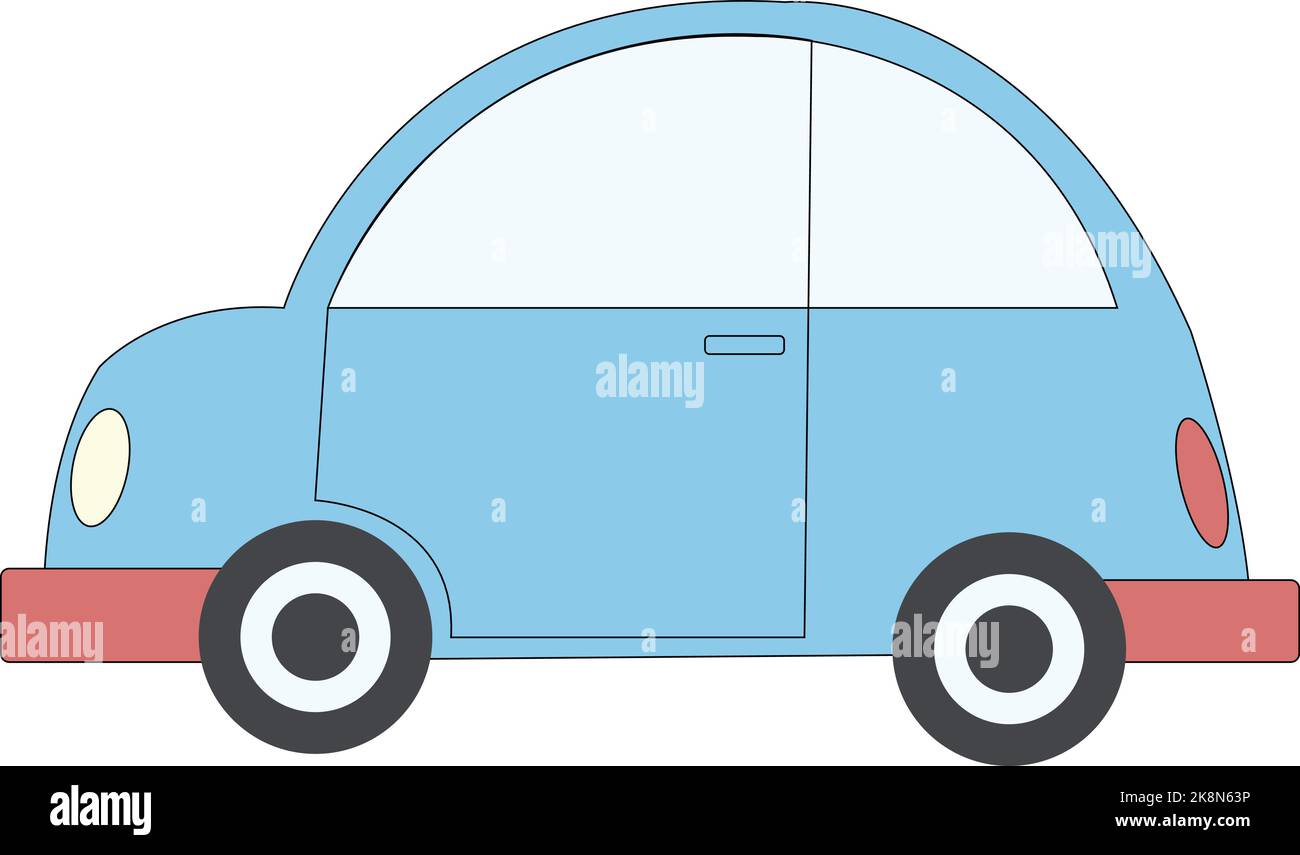 Cartoon car, blue hi-res stock photography and images - Alamy