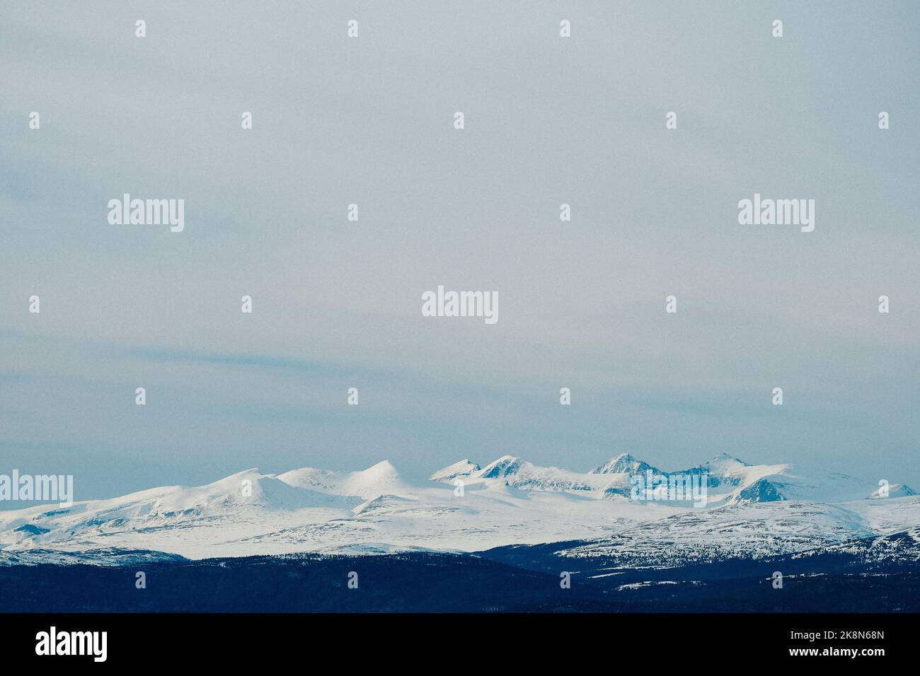 The Rondane Mountains covered in snow during winter Stock Photo - Alamy