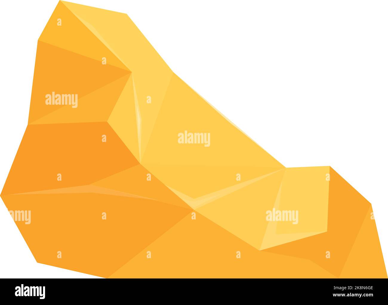 Gold stone icon cartoon vector. Golden mine. Miner treasure Stock ...
