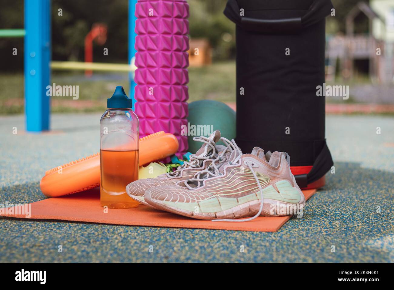 Playground stretching hi-res stock photography and images - Alamy