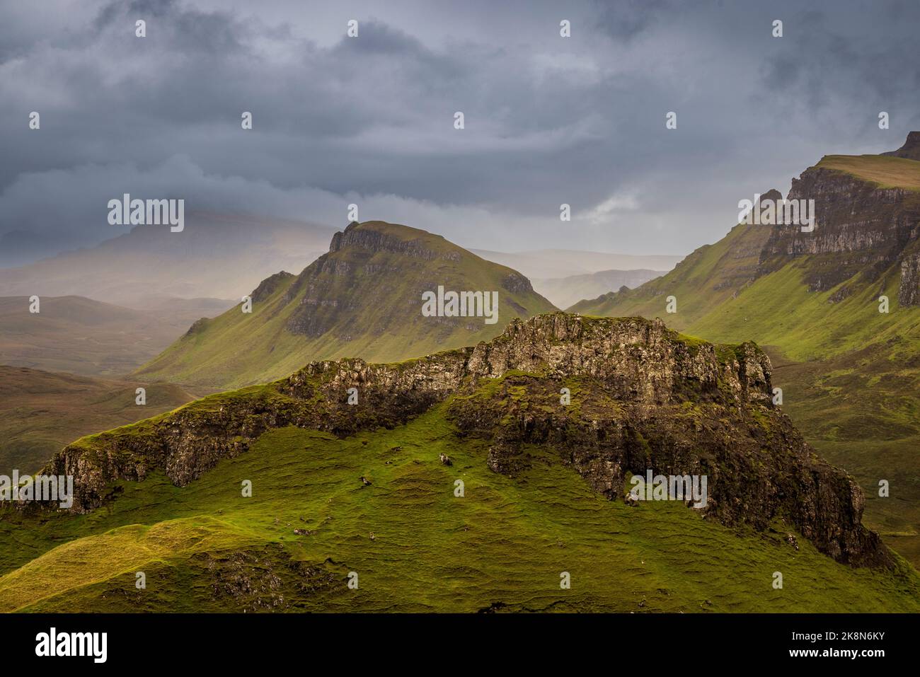 Cnoc a Mheirlich from the Quiraing path on the Trotternish Ridge, Isle ...