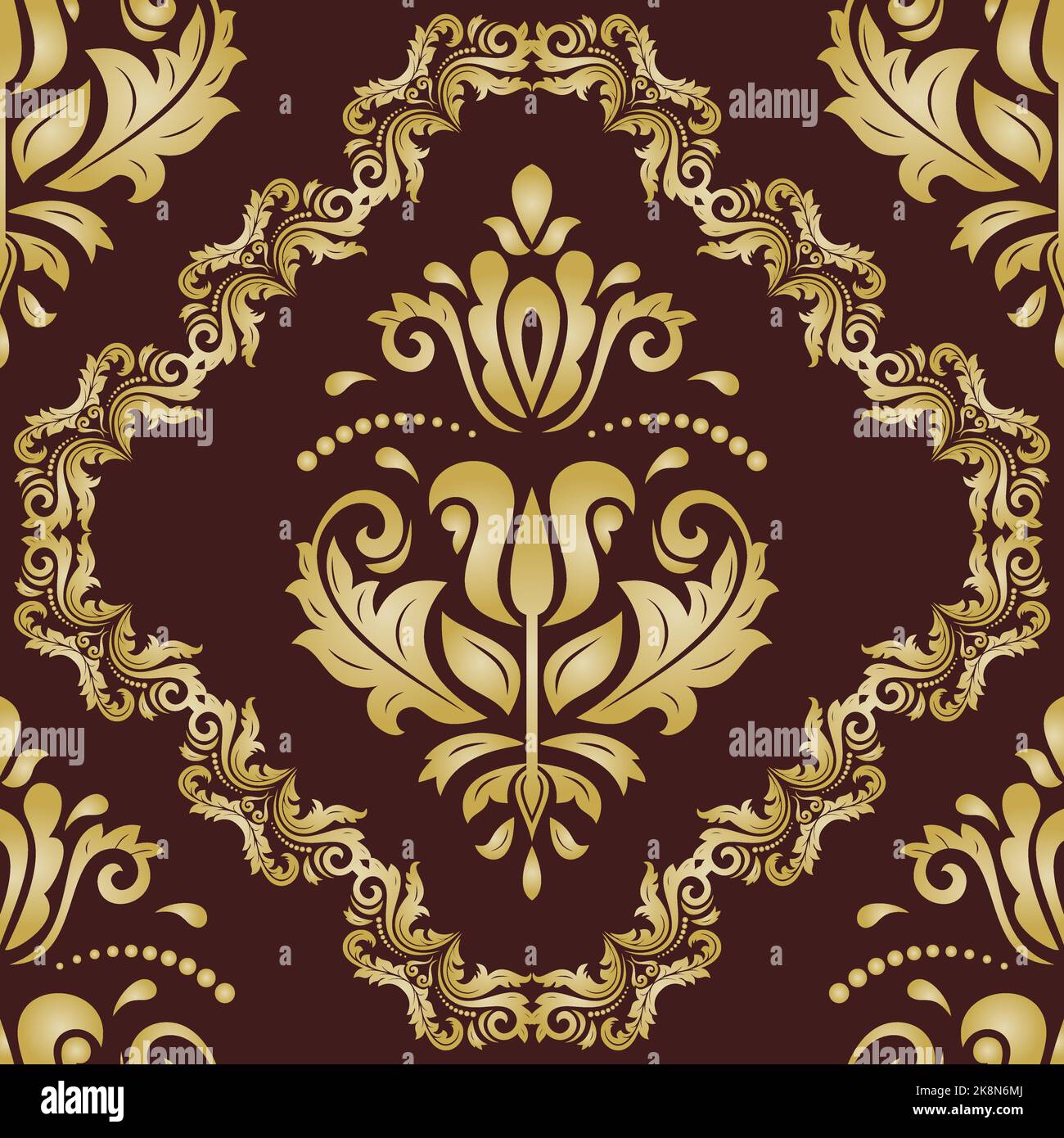 Orient vector classic pattern. Seamless abstract background with ...