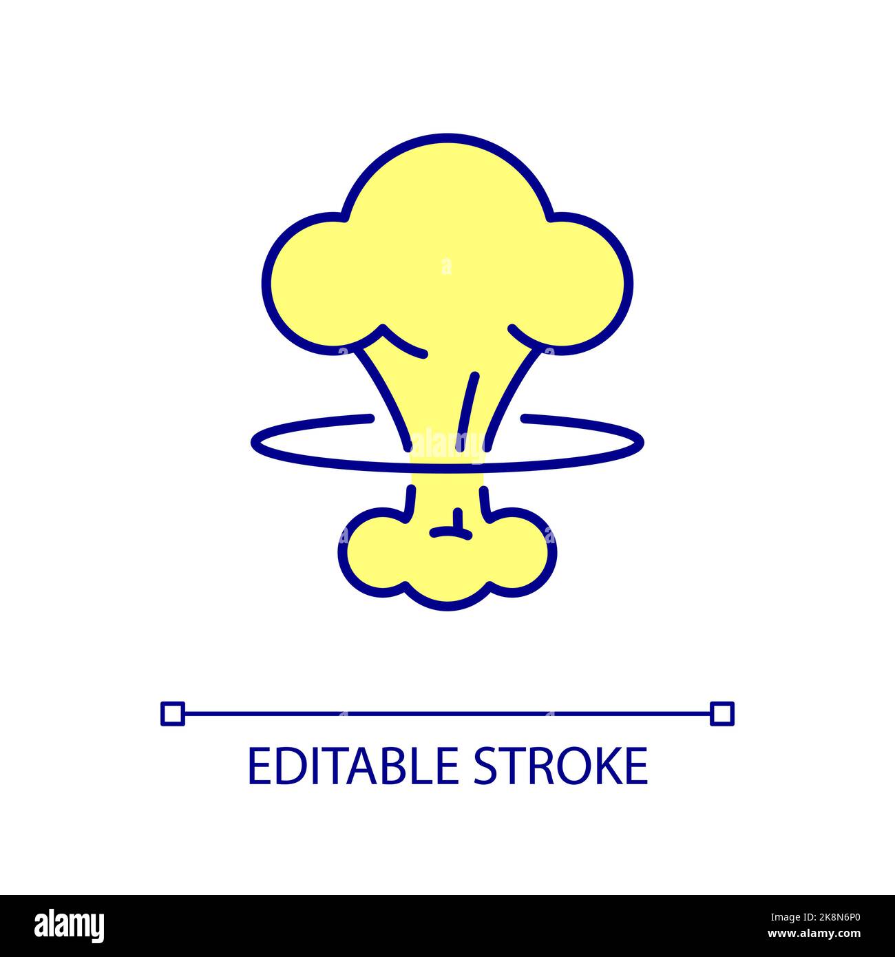 Nuclear explosion RGB color icon Stock Vector Image & Art - Alamy