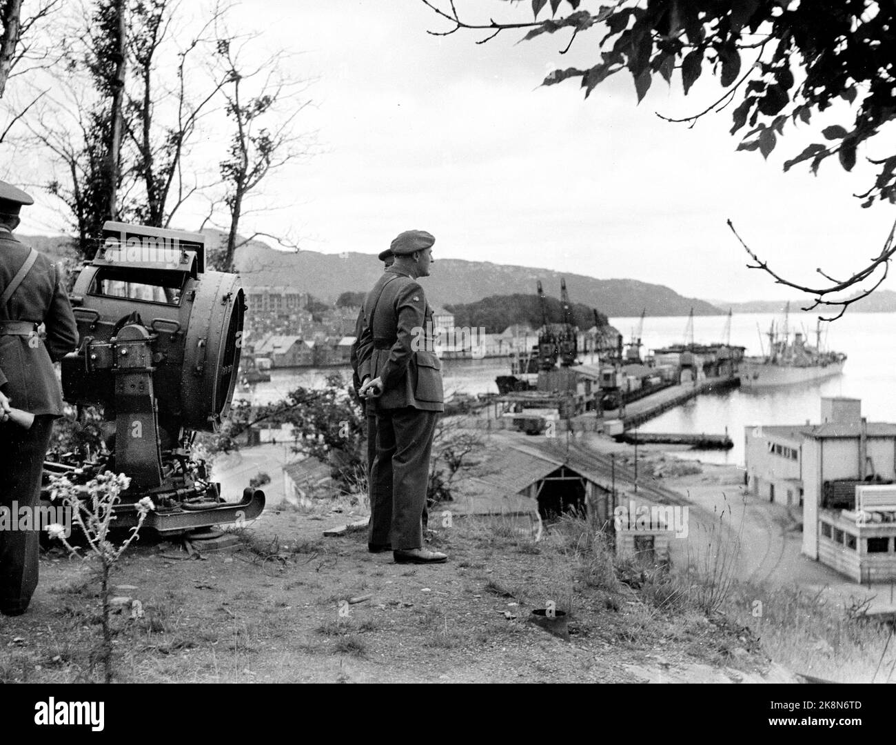 Bergen in the fall of 1945 crown princes visit Black and White Stock ...