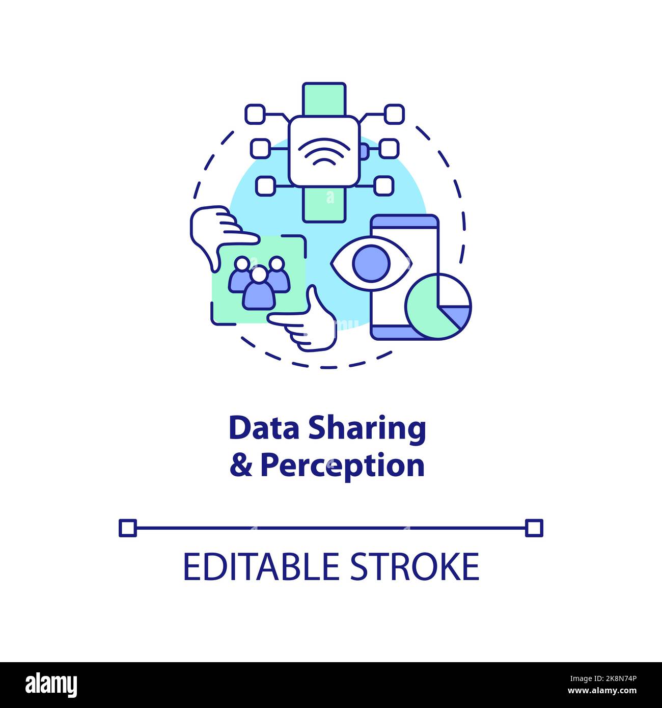 Data sharing, perception concept icon Stock Vector Image & Art - Alamy