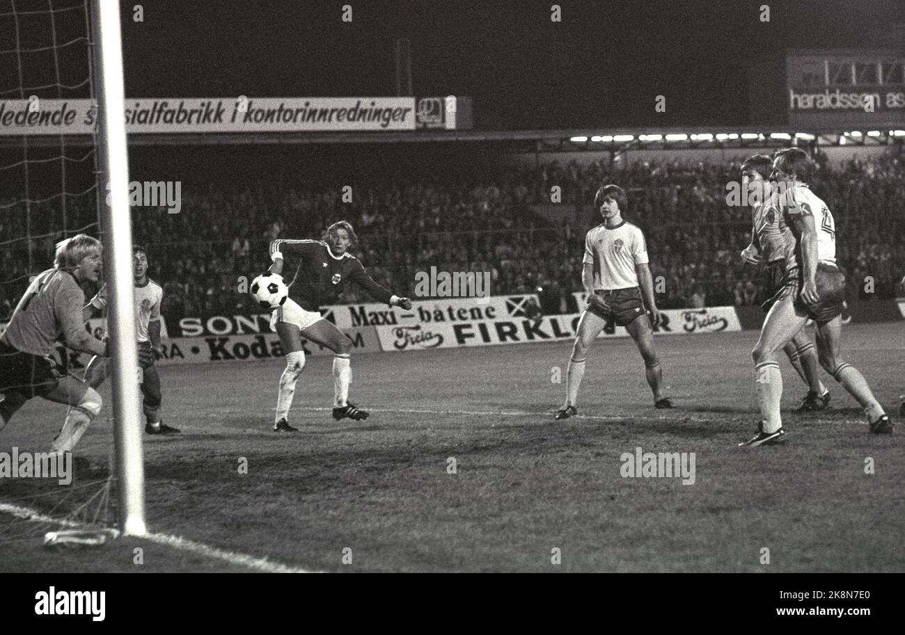 Oslo 19770907. Football, international match Norway - Sweden 2-1 ...