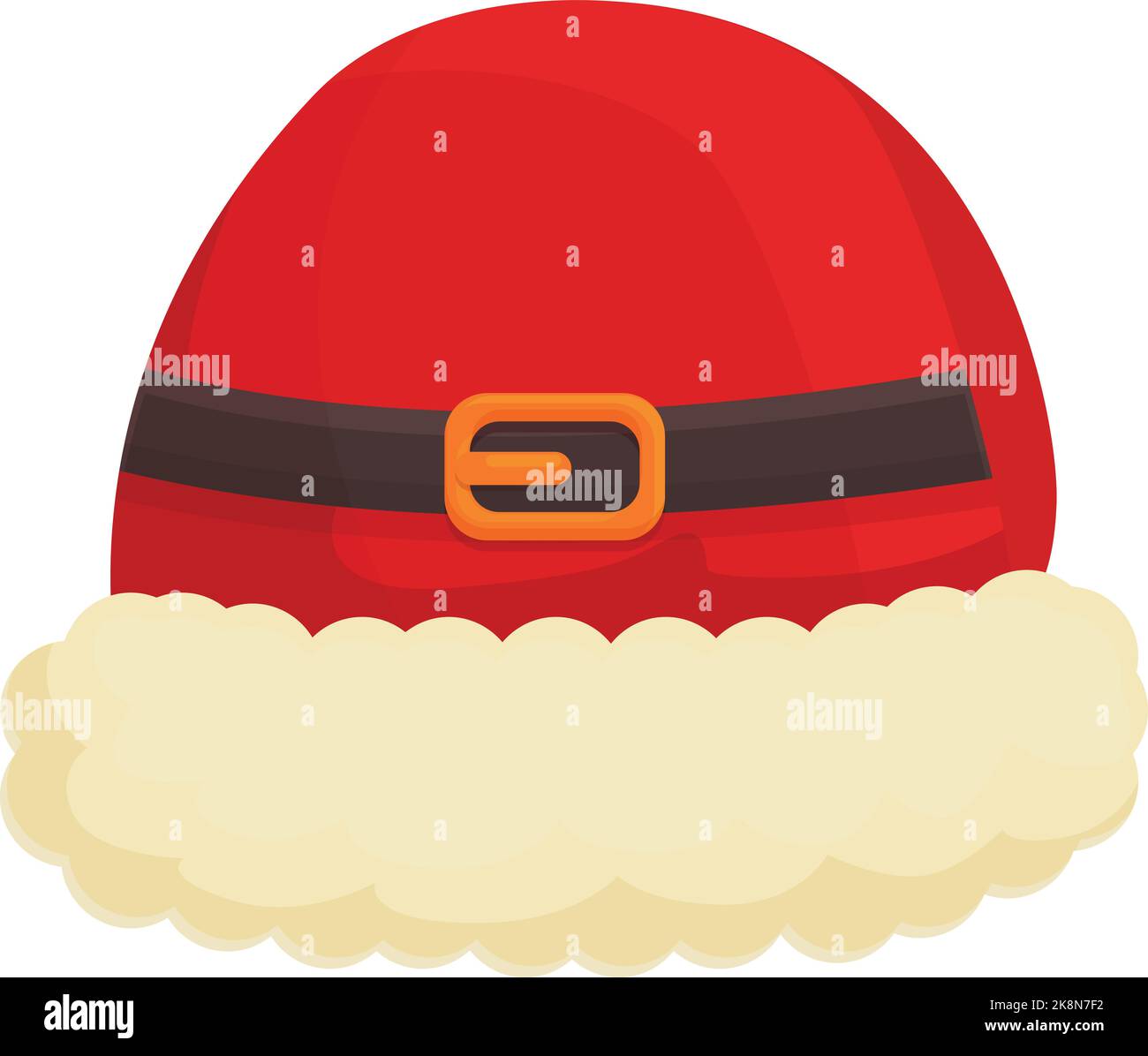 Face santa hat icon cartoon vector. Holidat deer. Beard mask Stock ...