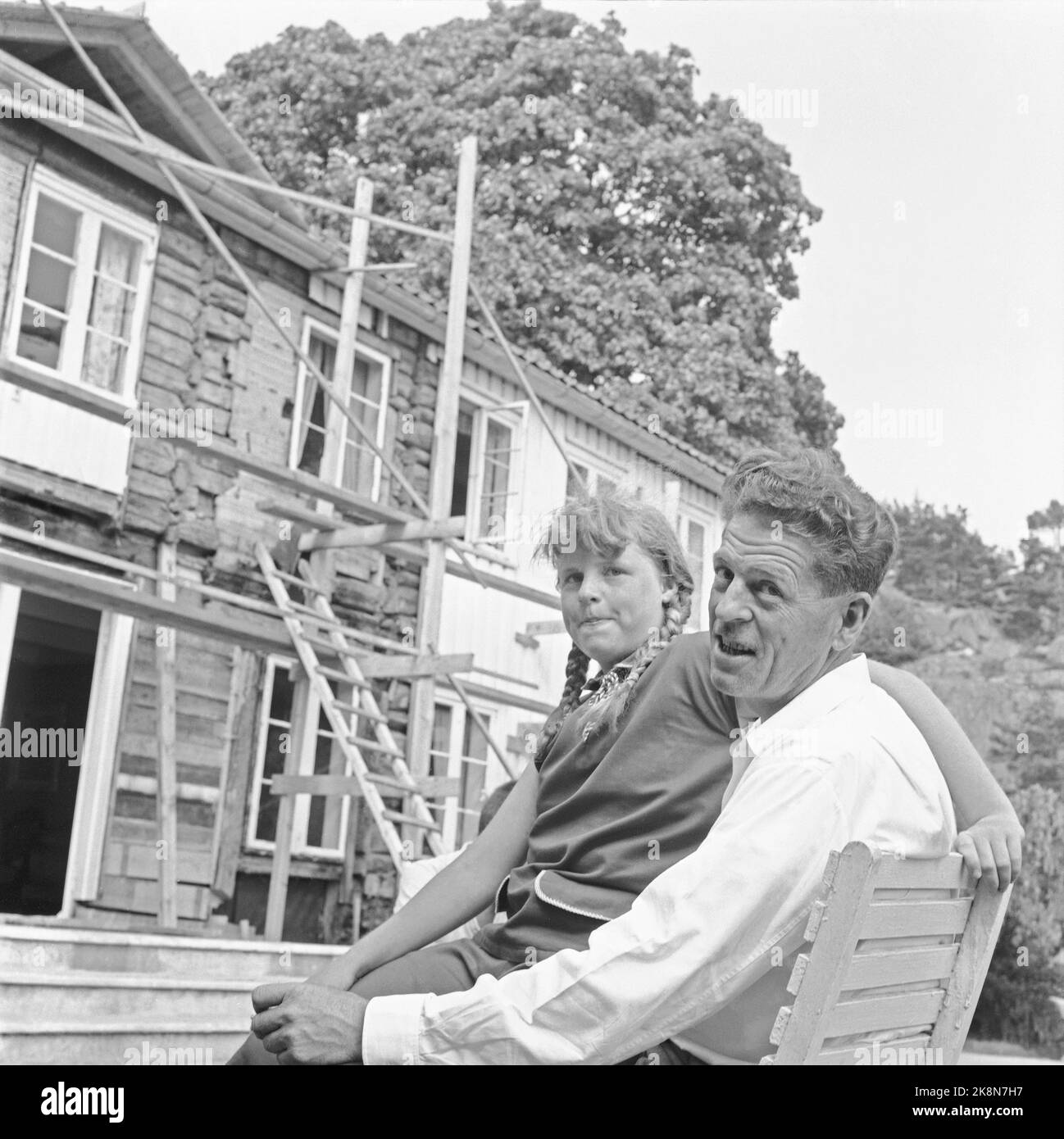 Grimstad, July 1959. Visit Nørholmen seven years later: On overgrown ...