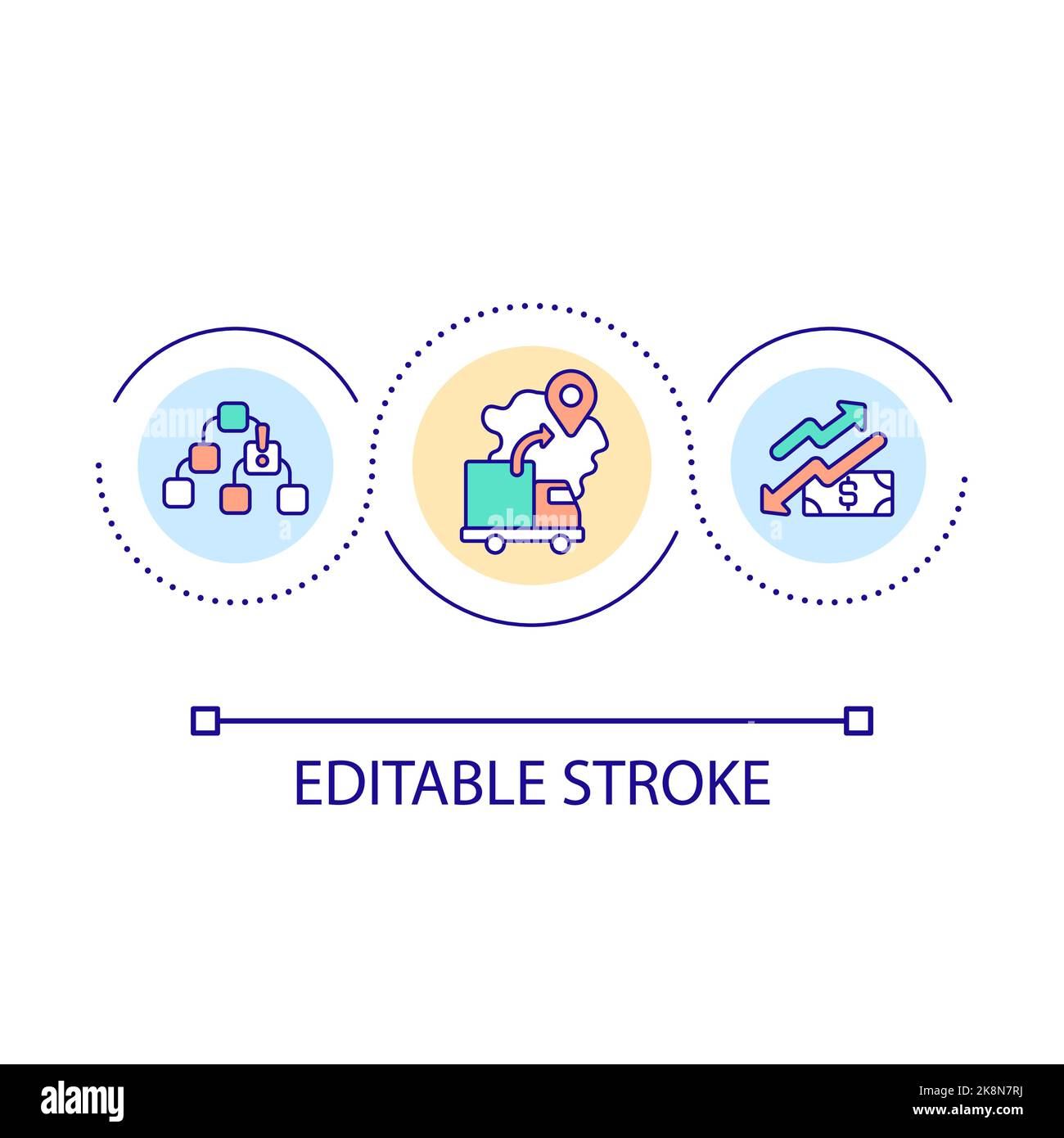 Logistical issue loop concept icon Stock Vector Image & Art - Alamy