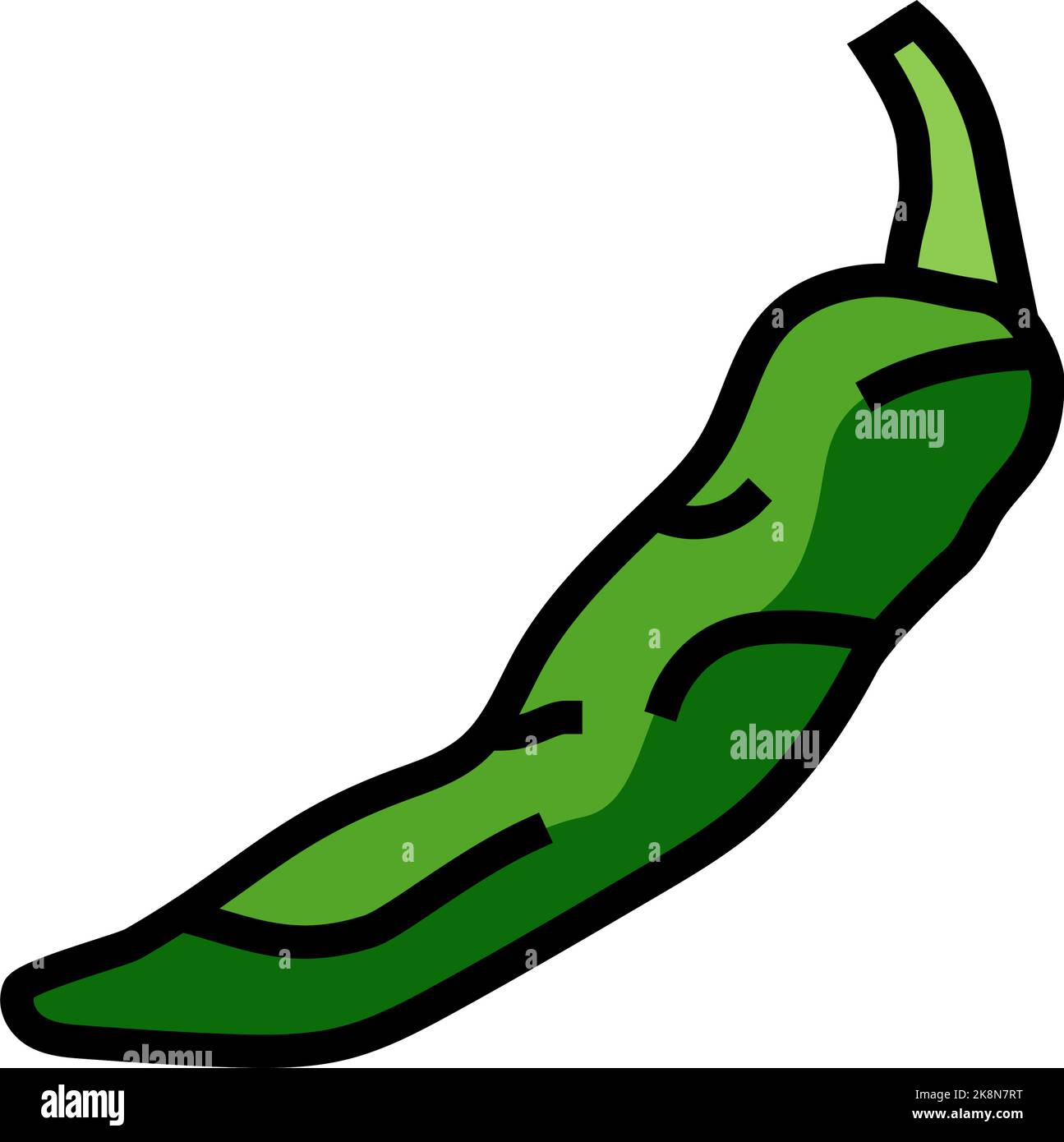 green chili pepper color icon vector illustration Stock Vector Image ...