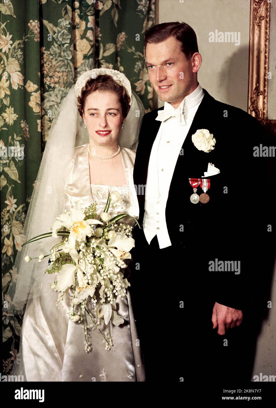 19530515. Princess Ragnhild's wedding 1953. Princess Ragnhild marries ...