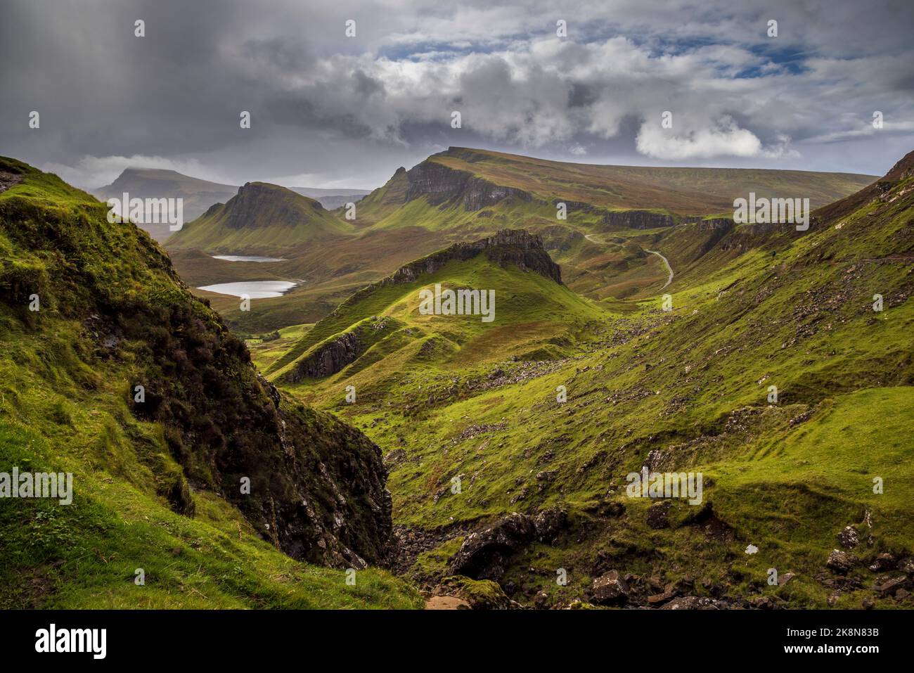 from the Quiraing path on the Trotternish Ridge, Isle of Skye, Scotland ...