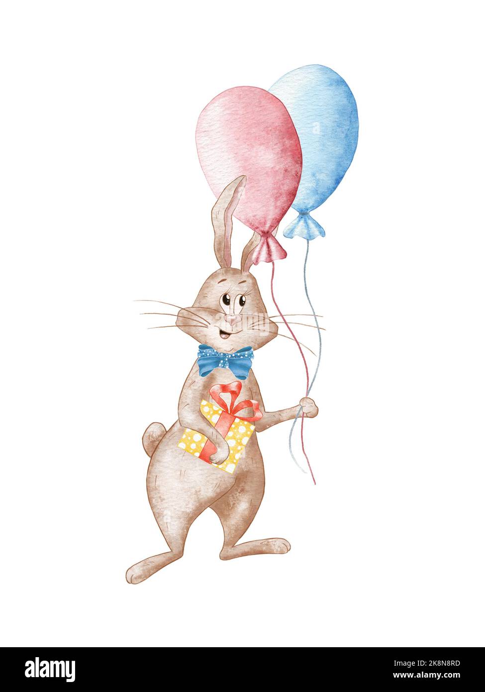 Bunny and balloons Cut Out Stock Images & Pictures - Alamy