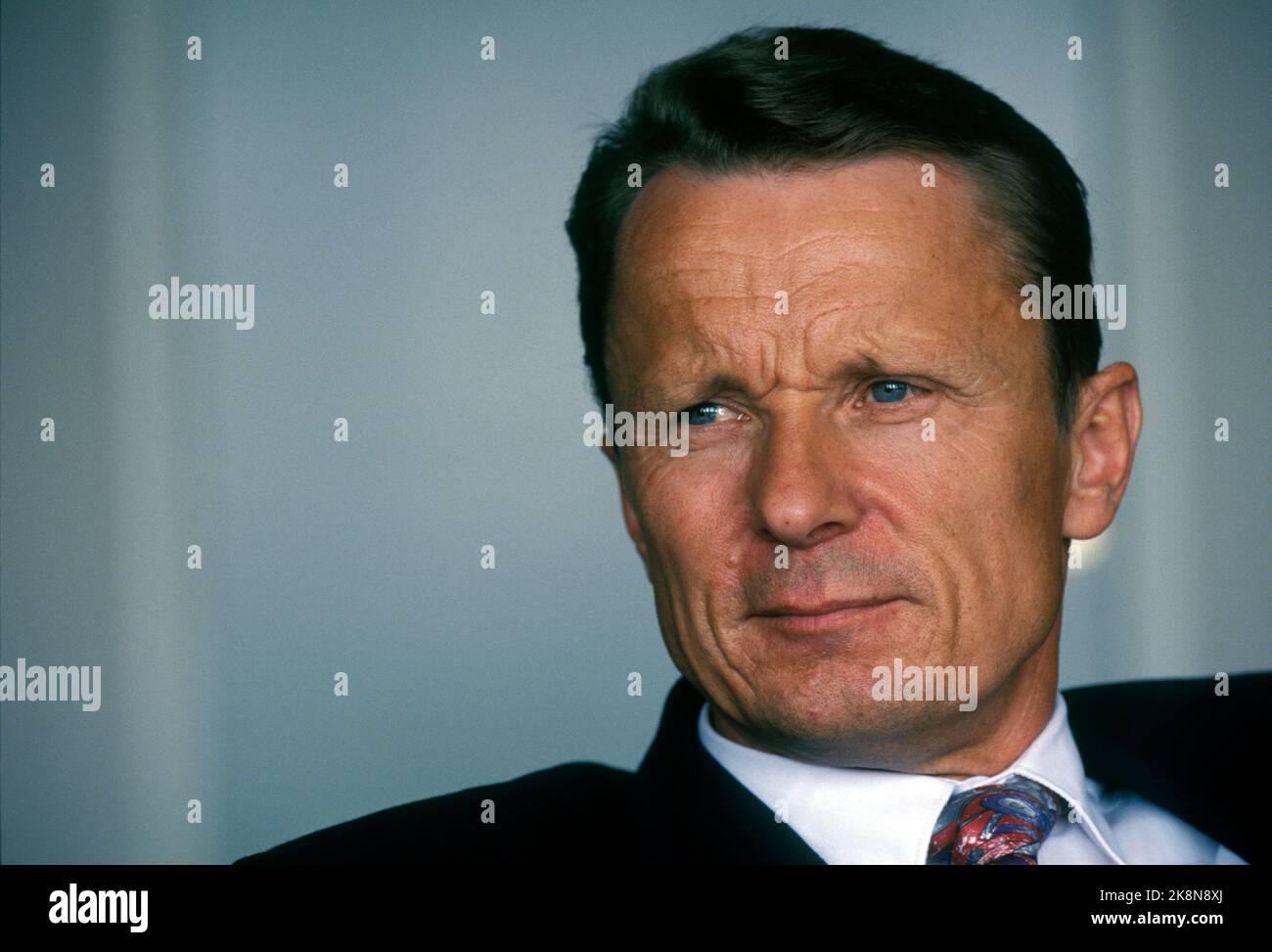 Oslo 19930427 ceo of elkem ole enger interview situation photo hi-res ...