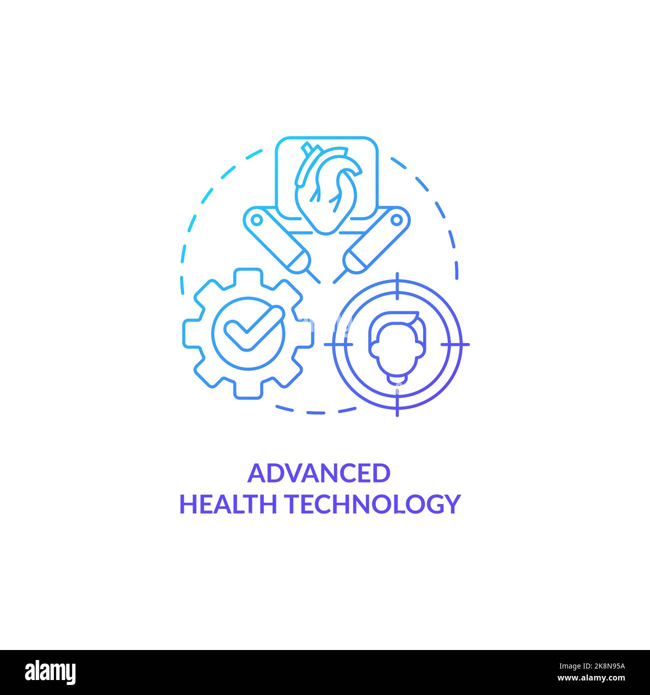 Progressive medical technology blue gradient concept icon Stock Vector Image & Art - Alamy