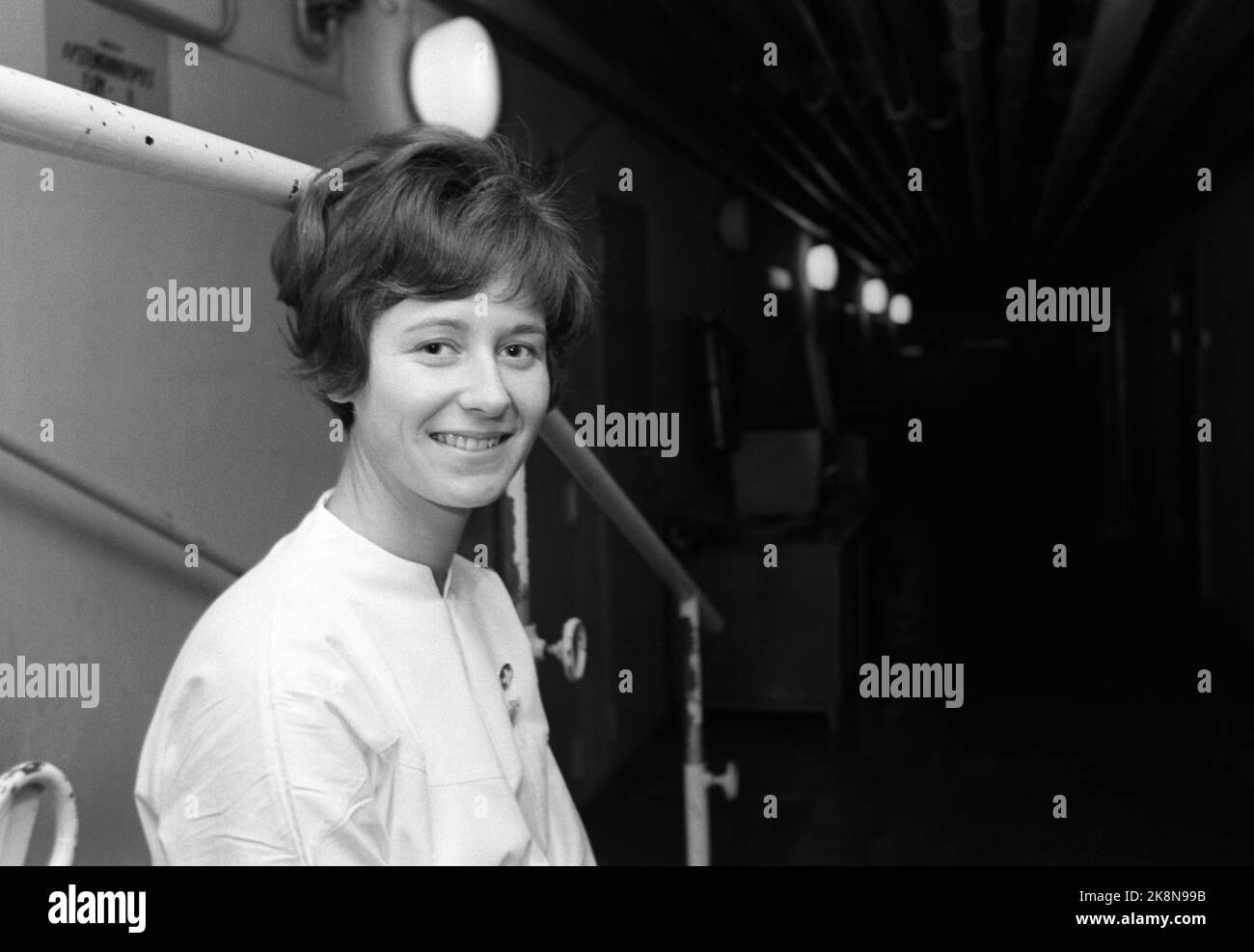 Oslo January 28, 1967. "Hello lady" in NRK Television, Gerd Sjøholt ...