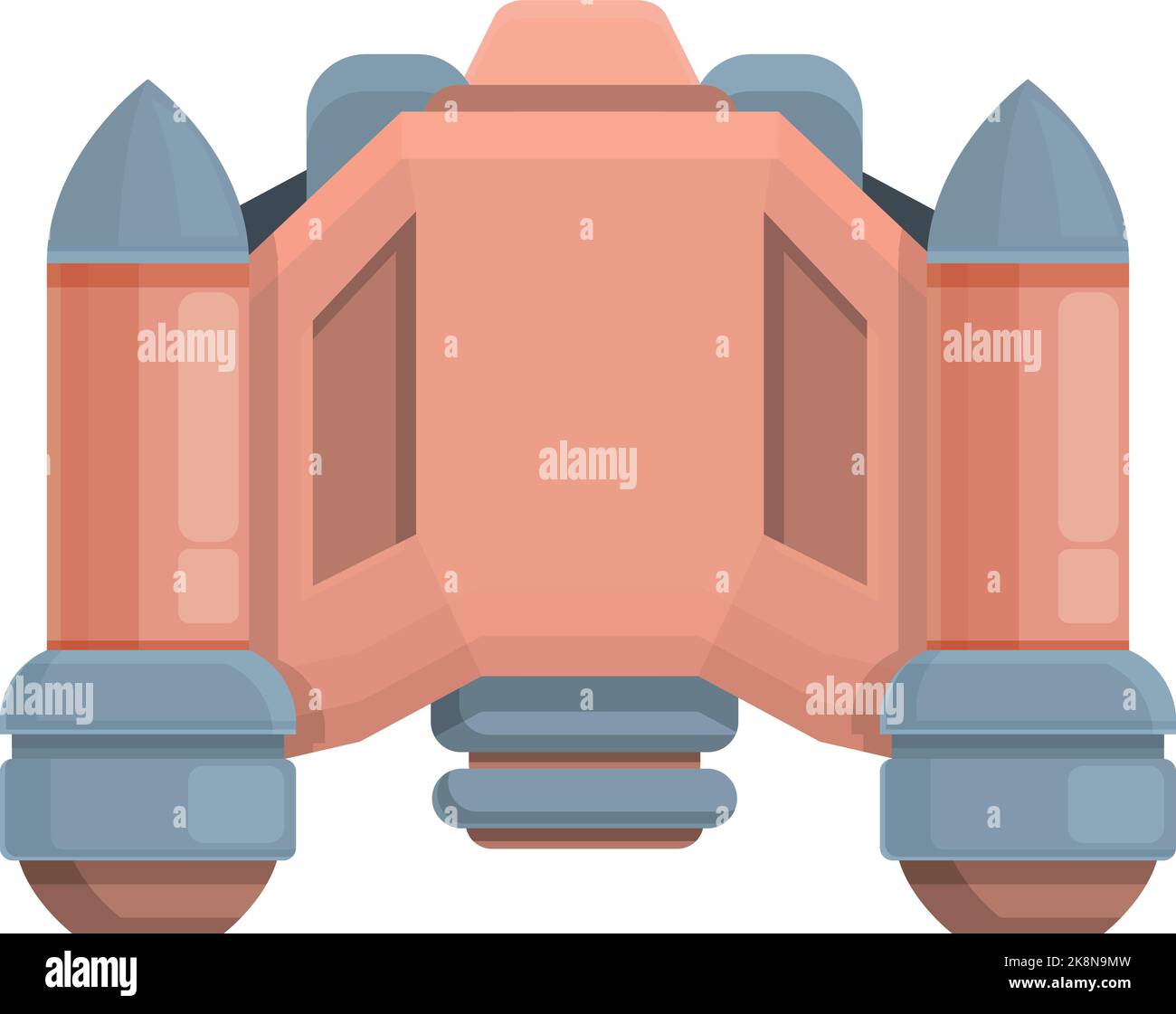 Science jetpack icon cartoon vector. Space astronaut. Fire model Stock ...