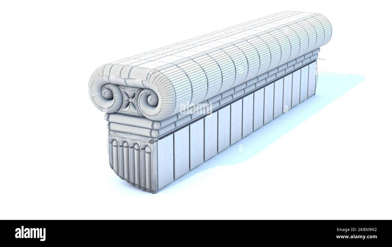Modern 3D Illustration of architectural structures based on Archaic and ...