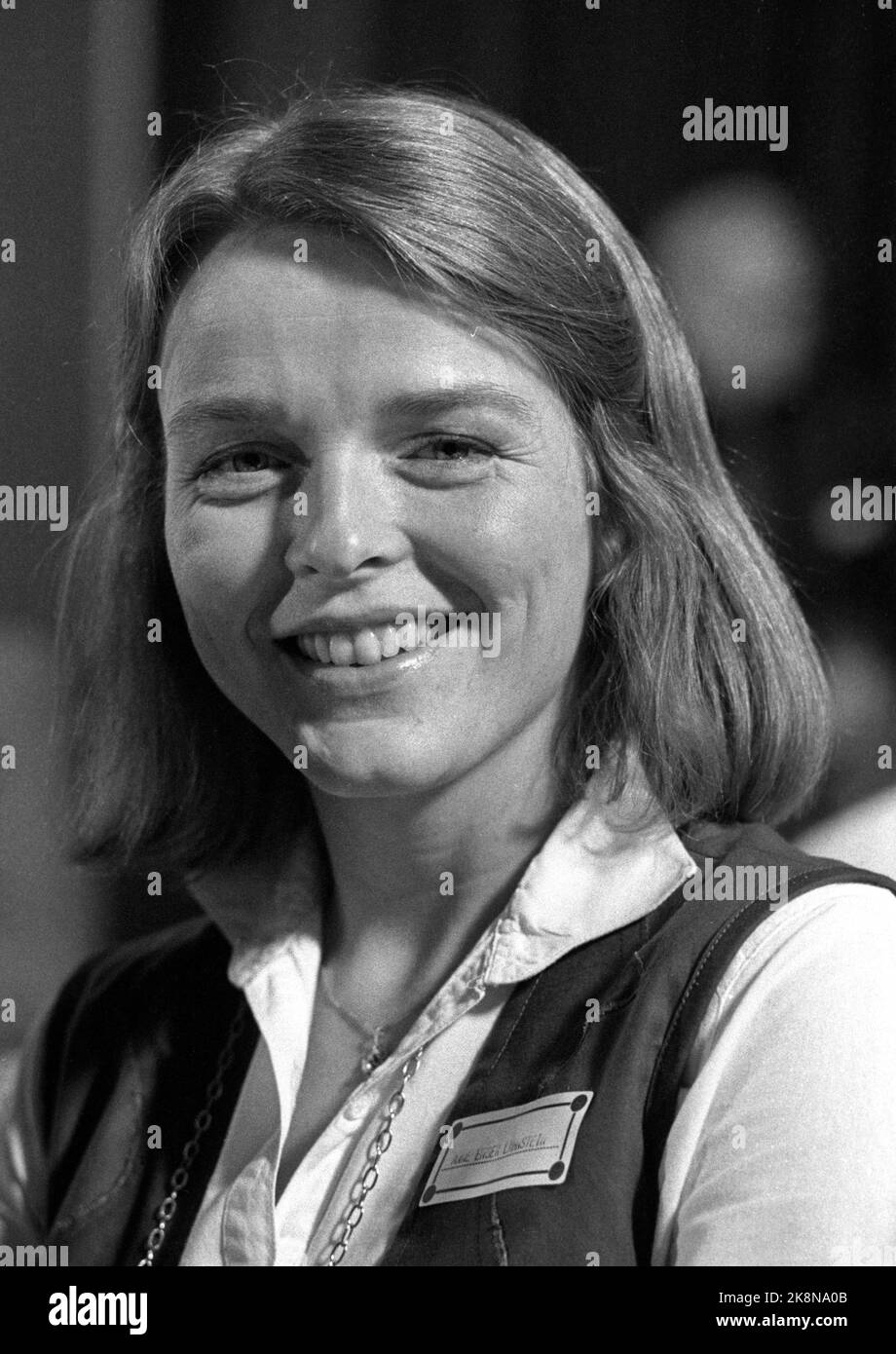 Trondheim 19830304. Anne Enger Lahnstein at the Center Party's national ...