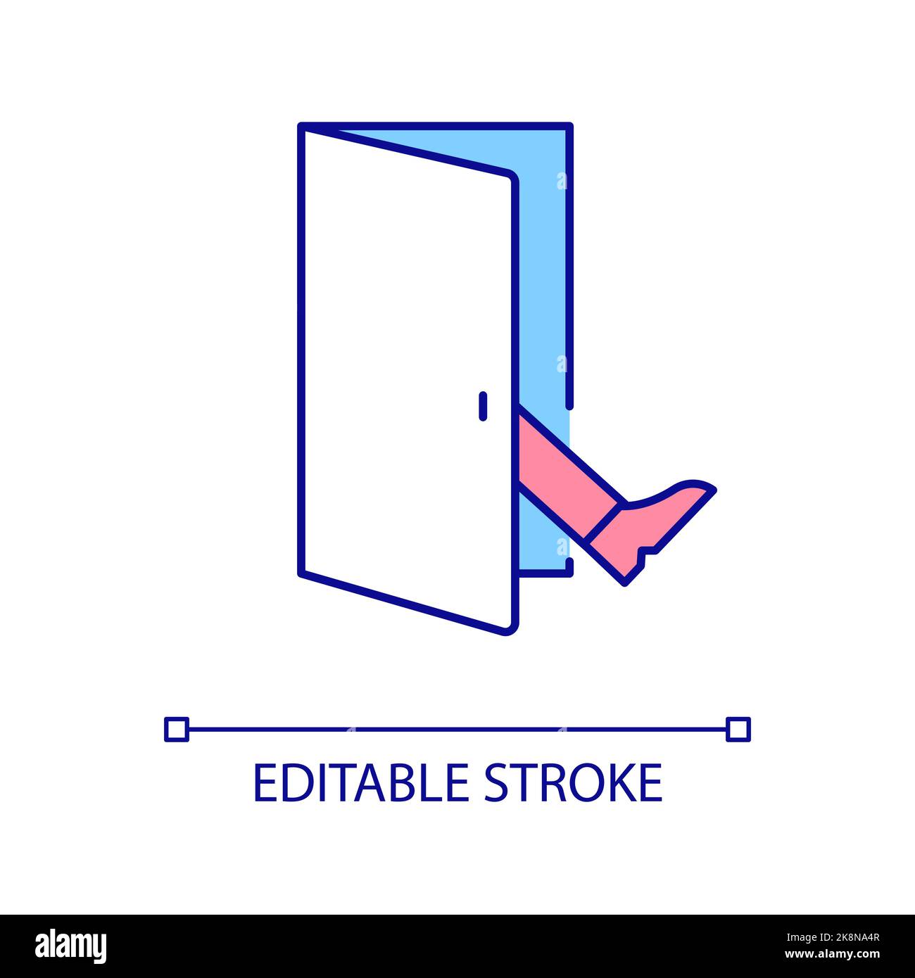 Foot in door technique RGB color icon Stock Vector Image & Art - Alamy