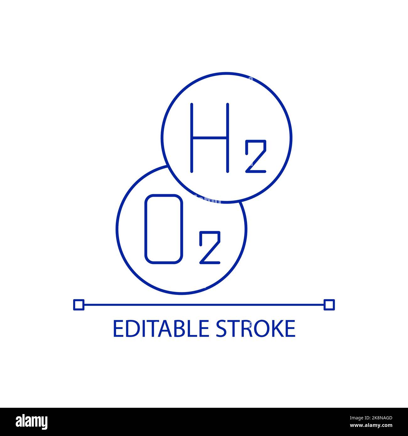 Hydrogen and oxygen reaction RGB color icon Stock Vector Image & Art ...