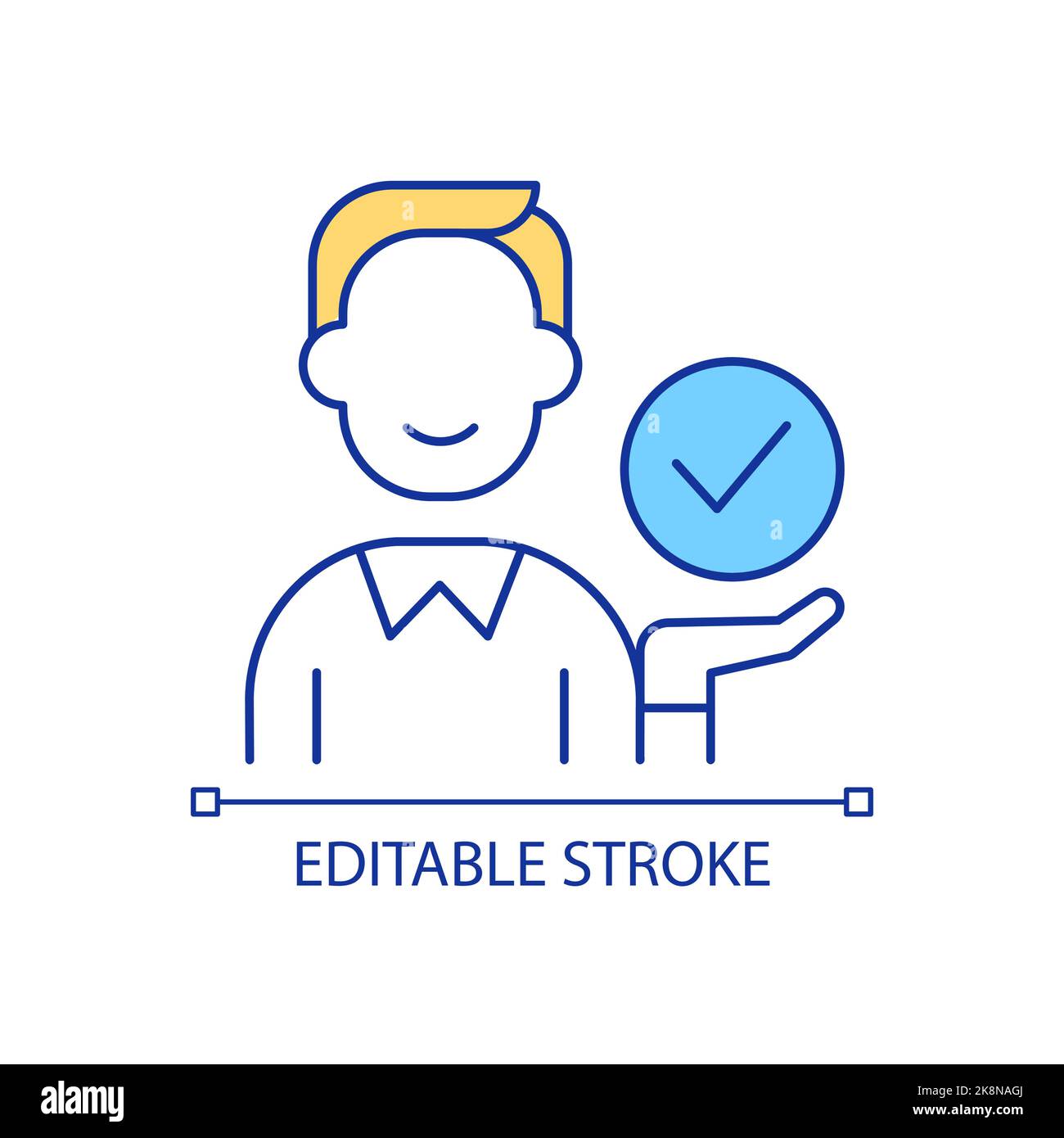 Successful verification RGB color icon Stock Vector Image & Art - Alamy