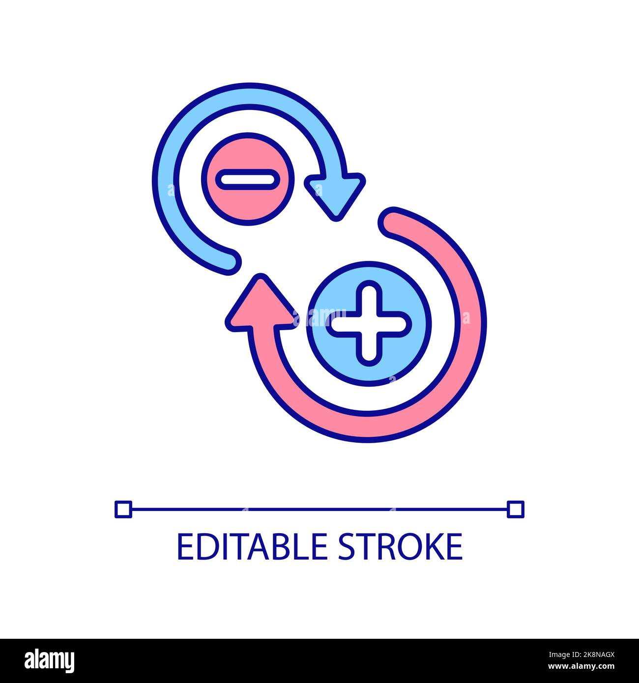 Complementary advantages and disadvantages RGB color icon Stock Vector ...