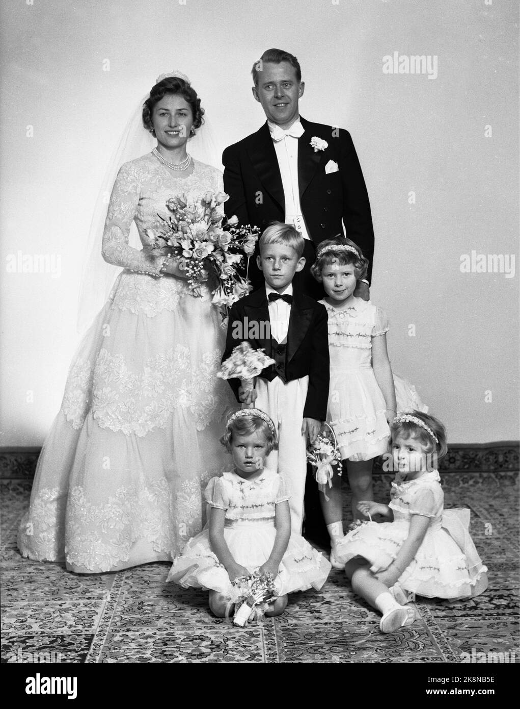 Princess astrid and princess ragnhild front Black and White Stock ...