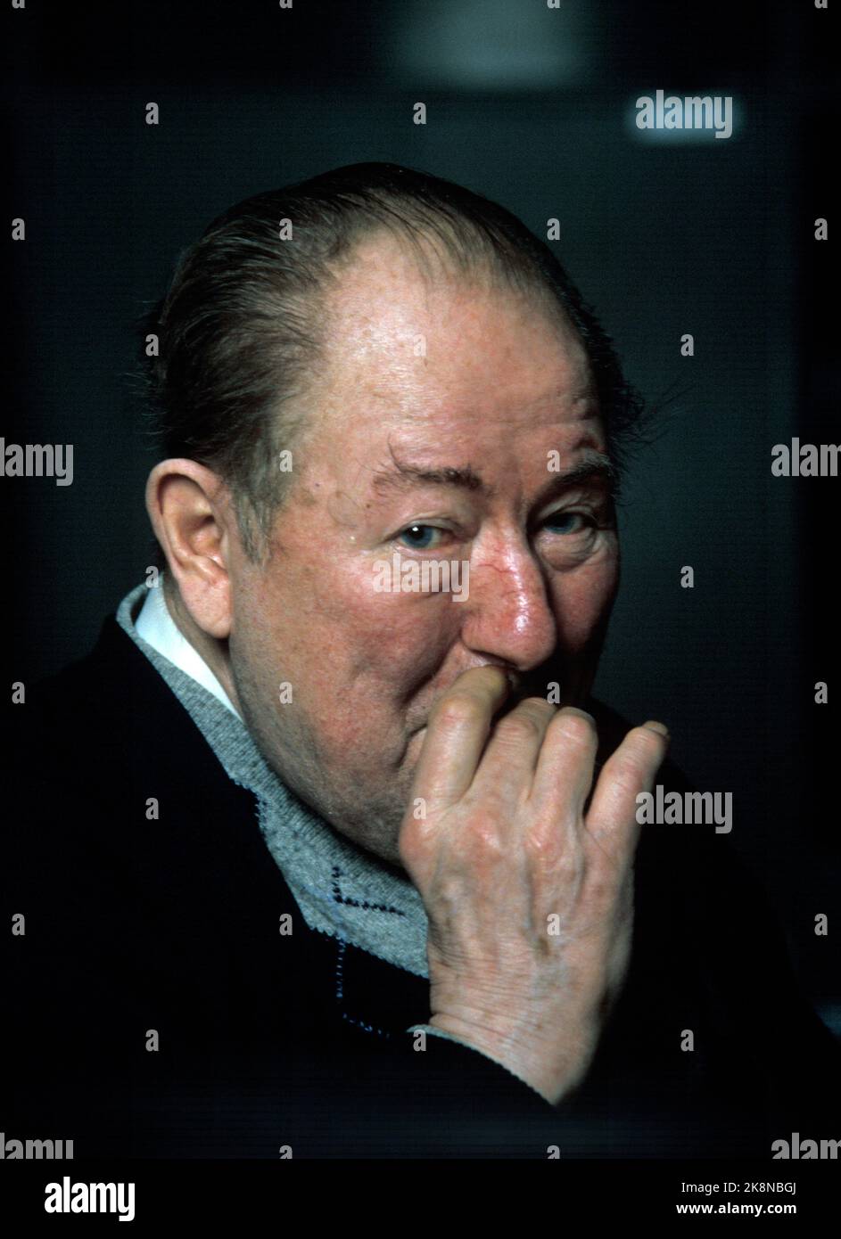 1988 actor carsten byhring takes draw of cigarette photo hi-res stock ...