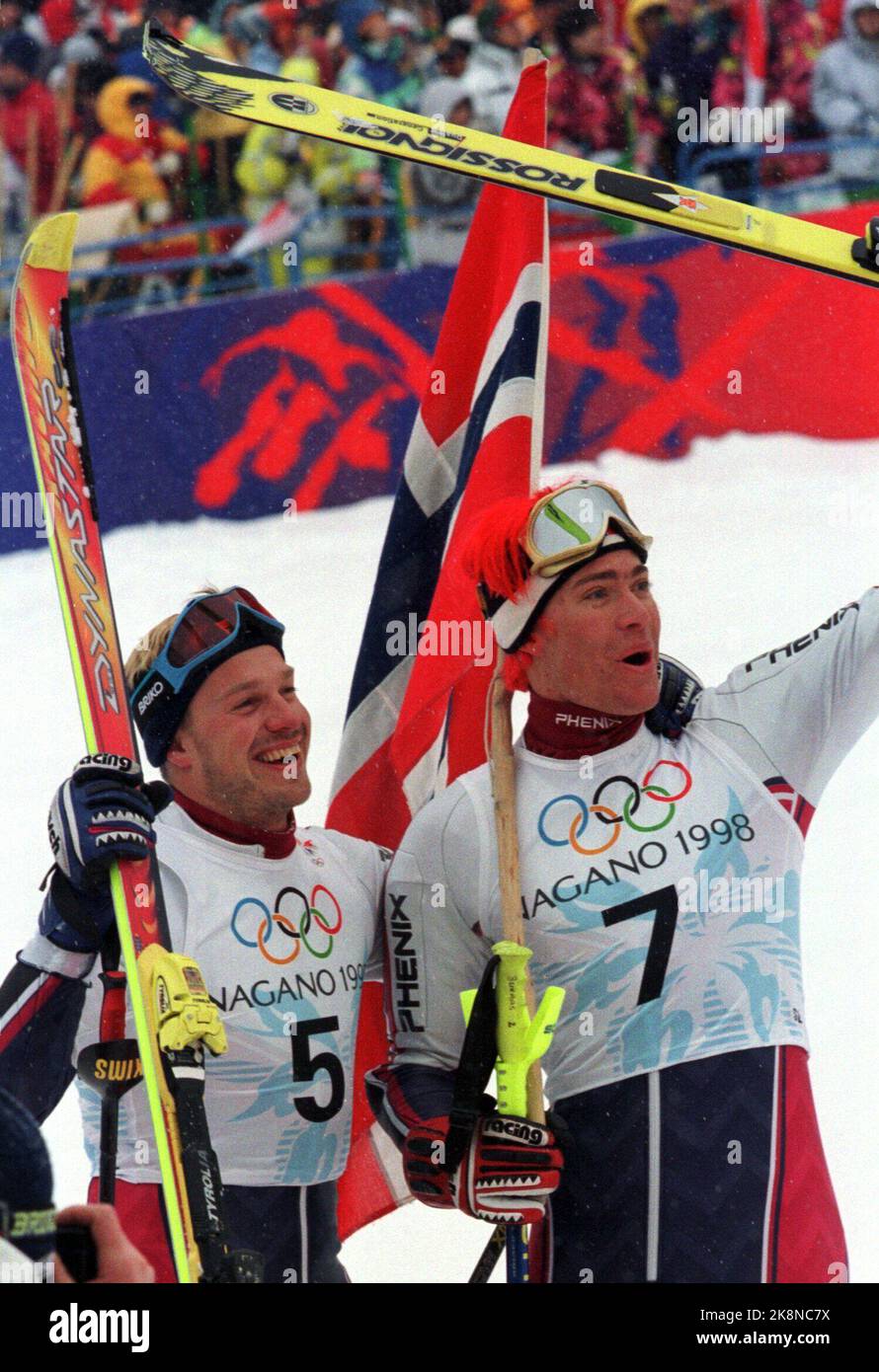 Olympic Nagano 199802: Alpine, slalom, men. Ole Kr. Furuseth and Hans ...