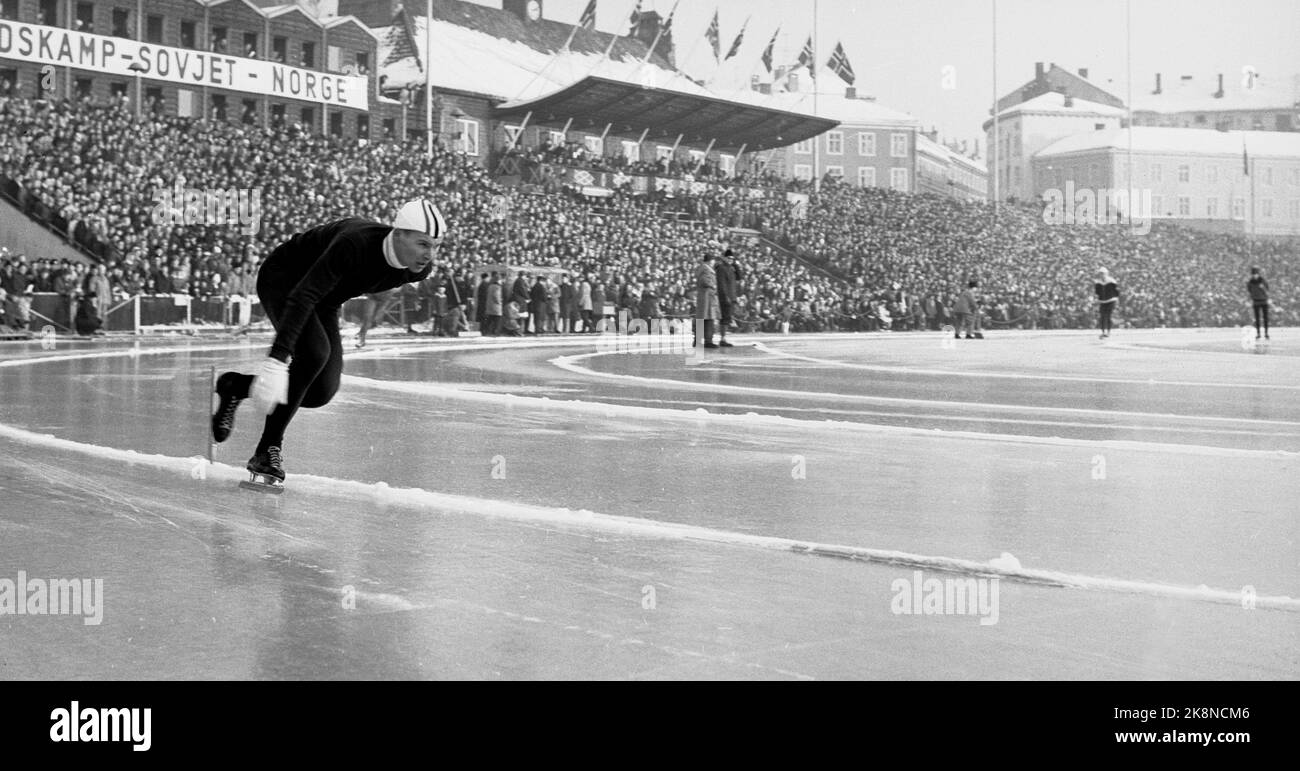 Oslo 19630127. Knut Johannesen "Kuppern" was in action at Bislett. He ...