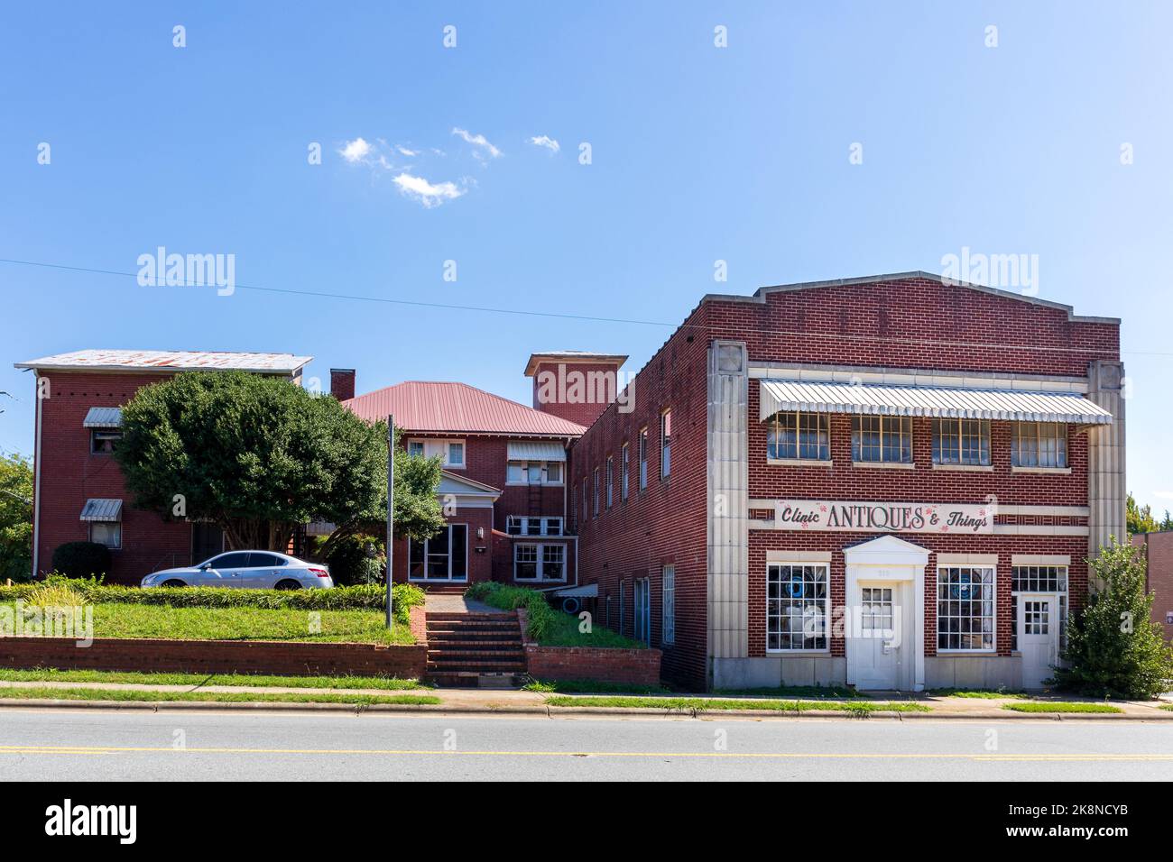 ASHEBORO, NC, USA-26 SEPT 2022: HIstoric building signed as 'Antiques ...