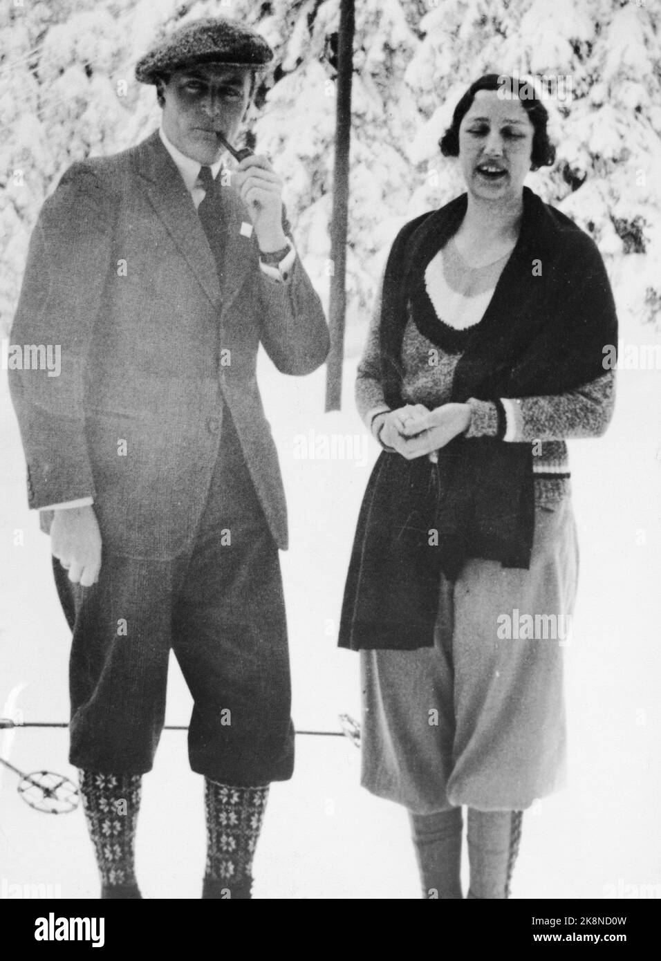 Crown prince olav and crown princess martha photo Black and White Stock ...
