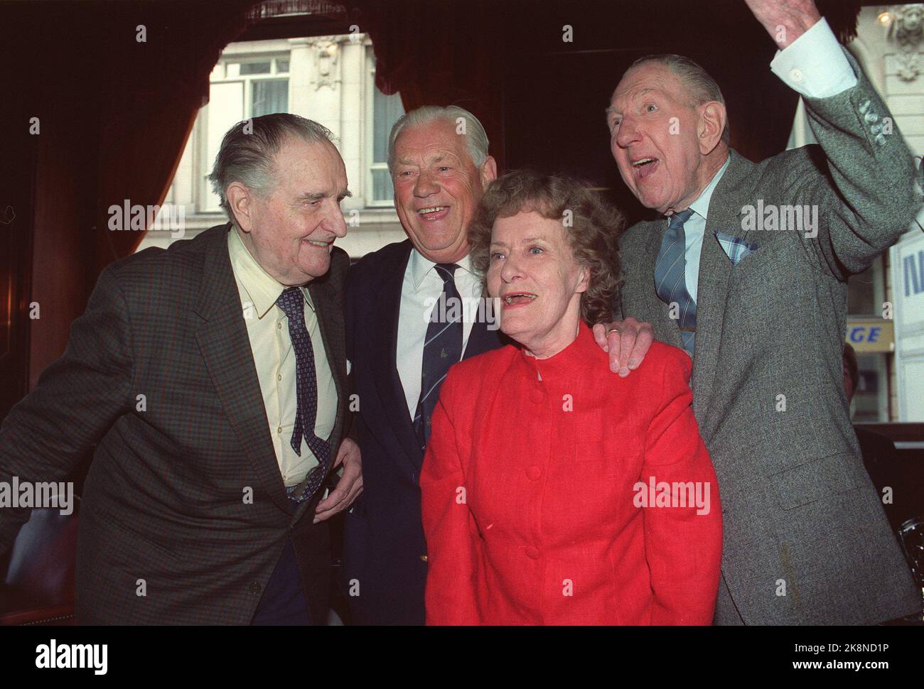 Oslo 19910514. Arve Opsahl turns 70 and is celebrated by good ...